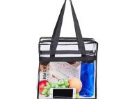 China Transparent Shoulder Reusable Shopping Bags PVC Waterproof Recycled for sale