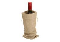 China Burlap Jute Durable Reusable Gift Bags Eco Friendly For Wine Bottle for sale