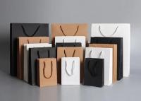 China Luxury Custom Printed Your Own Logo White Brown Craft Shopping Paper Bag With Handles for sale