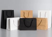 China Luxury Custom Printed Your Own Logo White Brown Craft Shopping Paper Bag With Handles for sale