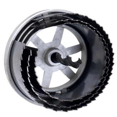 China 3PC Multi Blade Hole Saw Kit HRC38-42 60mm 67mm 74mm for Wood and Drywall Cutting for sale