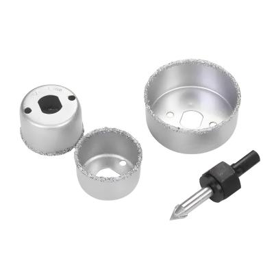 China 92HRC Tungsten Carbide Hole Saw Kit 19-83mm with 25mm Cutting Depth and Triangle Shank Accessories for sale