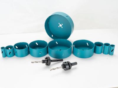 China M42 Bi-Metal Hole Saw Set 66-69 HRC with 14-210mm Diameter Range and 38-47mm Cutting Depth for sale
