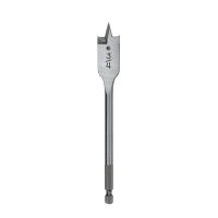 China 3/4 Inch High Carbon Steel Wood Flat Bit with Quick Change Hex Shank - 250mm Length for Fast Drilling for sale
