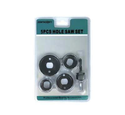 China 5PC High Carbon Steel Hole Saw Kit for Wood & Plastic - 32mm to 54mm Sizes with 25mm/40mm Cutting Depth for sale