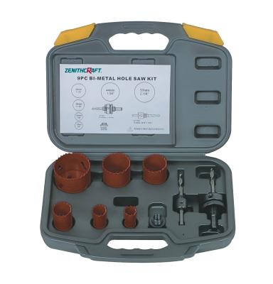 China HSS M3 Bi-Metal Hole Saw Set - 6 Sizes 19mm to 57mm with 47mm Cutting Depth for Metal, Wood & Casting Materials for sale