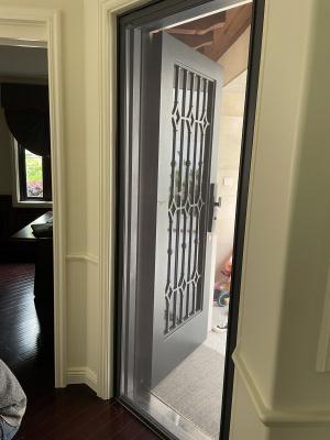 China Hennesa Glass Fiber Black Net Insect Aluminium Sliding Mesh Door for sale