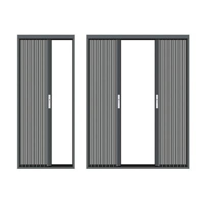 China DIY Aluminium Mosquito Net Retractable Sliding Screen Door for sale