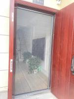 China Trackless Fiber Gray Net Folding Mosquito Screen Door 200*280cm for sale