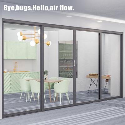 China PVDF Coating Aluminium Sliding Door Kitchen Double French Screen Doors for sale