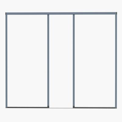 China Barrier Free Retractable Pleated Mosquito Mesh Sliding Screen Door for sale