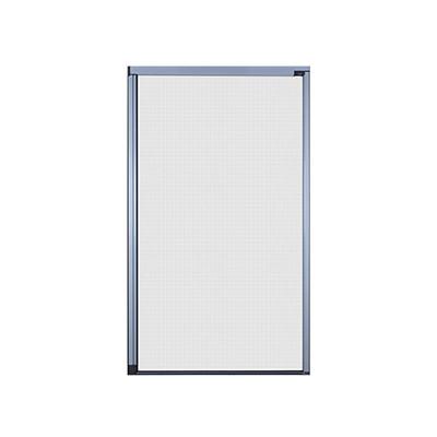 China Glass Fiber Gray Net Trackless Screen Door With Anti-Collision Fluorescent Strip for sale