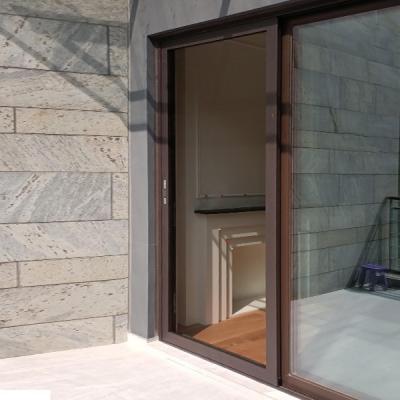 China Residential Retractable Flyscreen Doors Aluminum Sliding Screen Door for sale