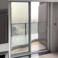 China Aluminum Alloy Profile Retractable Screen Door Systems Fiberglass Insect Screen for sale