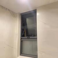 China Mosquito Proof Aluminum Casement Black Single Hung Window for sale