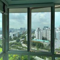 China Folding Mosquito Net Sliding Roller Screen Door Flexible Opening / Closing for sale