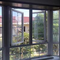 China Black Mothproof Aluminum Retractable Fly Screen Door Custom Size for sale
