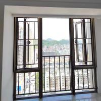 China Black Fiberglass Gray Mesh Retractable Screen Window Solutions for sale