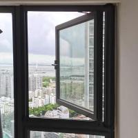 China Insect Resistant Aluminum Alloy Fiberglass Retractable Screen Door For Home for sale