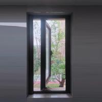 China Aluminium Profiles Mosquito Proof Single Hung Windows Black for sale