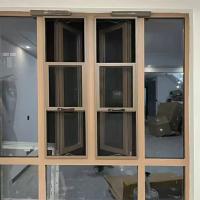 China Single Hung DIY Screen Aluminum Clad Casement Windows Black for sale