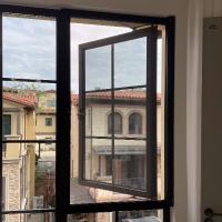 China Black Roller Screen Door With 1.2mm Frame Thickness Fiberglass Mesh for sale