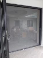 China Square Frame Roller Screen Door In Black Mesh Standard Option for sale
