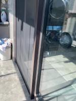 China Fly Screen Door Aluminum Alloy  Barrier Free Screen Door Curtain Mesh Fiberglass for sale