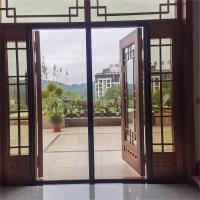 China Folding Screen Door Security Retractable Sliding Fly Screen Door Fly Screen Door Curtain for sale