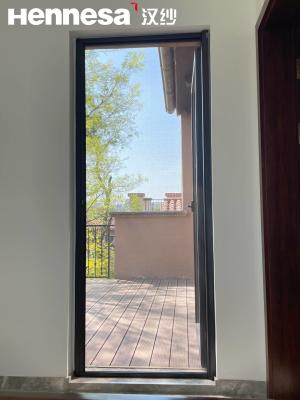 China Aluminum Alloy Fly Screen Door Retractable Fly Screen Door Indoor Outdoor Mosquito Net for sale