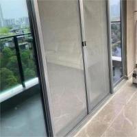 China Aluminum Alloy Fly Screen Door Retractable Fly Screen Door Indoor Outdoor Mosquito Net for sale