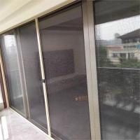 China Aluminum Alloy Fly Screen Door Retractable Fly Screen Door Indoor Outdoor Mosquito Net for sale