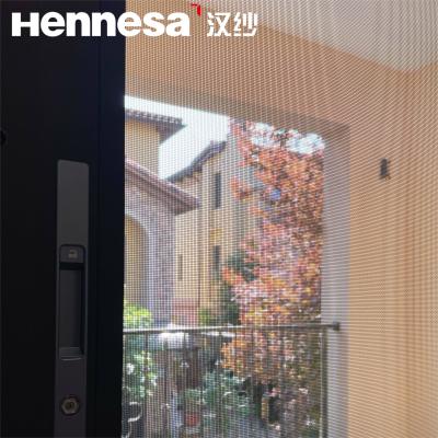China Indoor Insect Screen Door Customized Size Fly Screen Mesh Anti Mosquito Net Door Screen Door for sale