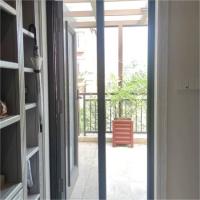 China Wholesale Retractable Mosquito Screen Door Frame Aluminum Alloy Barrier Free Fly Screen Door for sale