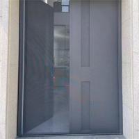 China Easy To Install Mosquito Net Trackless Fly Screen For Doors Retractable Tank Chain Screen Mesh Double Door for sale