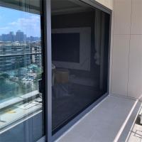 China Aluminum Alloy Frame Insect Door Curtain Mesh Fly Screen Mesh Sliding Fly Mosquito Net Door Screen Mesh for sale
