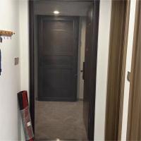 China Aluminum Alloy Frame Mosquito Net Double Retractable Screen Door Barrier Free Flyscreens for sale