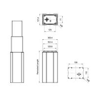 China 3-Stage Lifting Telescopic Pillars Height Adjustable Industrial Lifting Columns for sale