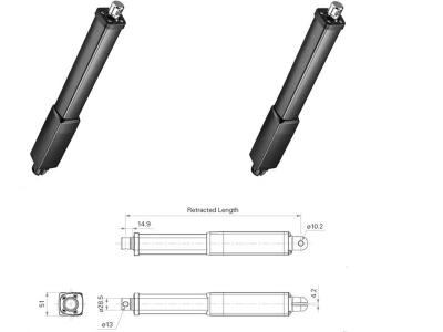 China Tubular Electric Linear Actuator DC Motor 4500N IP69K For Industrial Automation for sale