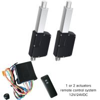 China 600Kg Push Force 1 ~ 2 Linear Actuators Remote Control Kit DC 24V 12V  Safety Protection for sale
