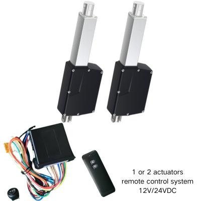 China 600Kg Push Force 1 ~ 2 Linear Actuators Remote Control Kit DC 24V 12V  Safety Protection for sale