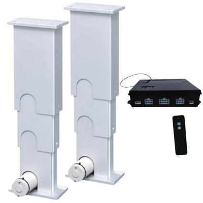 China 2000N 3-stage Telescopic DC Electric Cylinder Hall Effect Synchronization Control System for sale