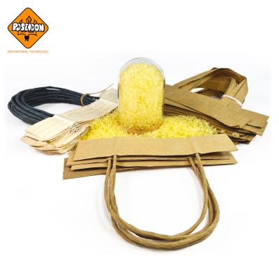 China Poseidon G1007 Hot Melt Adhesive - 7mm Yellow Granule for Handle Strap Bonding with 85°C Softening Point for sale