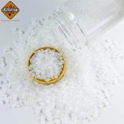 China EVA Hot Melt Adhesive 7mm White Translucent Granule for Air Filter Pleating | 110°C Softening Point | 25kg Bag for sale