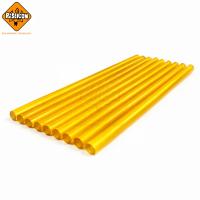 China 7/11mm 30cm Polyamide Hot Melt Glue Sticks Golden for Oil Fuel Filter Bonding 155C Softening Point for sale