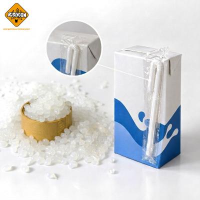 China Eco-Friendly Low VOC Odorless Polyolefin Hot Melt Adhesive for Straw Attachment for sale