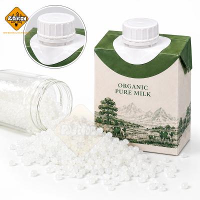 China Polyolefin Hot Melt Adhesive for Straw Attachment with Low VOC and Low Odor Suitable for Beverage Carton Cap Bonding for sale
