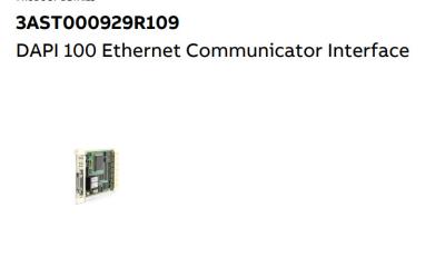 China DAPI 100 3AST000929R109 ABB Ethernet Communicator Interface for sale