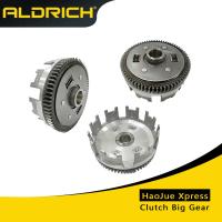 China Aldrich Motorcycle Spare Parts Motorcycle Engine Parts Clutch Big Gear for Haojue Xpress/Hj XP 125/150cc for sale