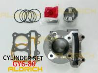 China Replacement GY6 80CC Motorcycle Cylinder Kit 47mm Bore Customized for sale